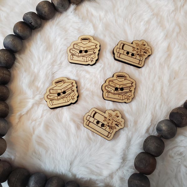 Library Buttons - Etsy