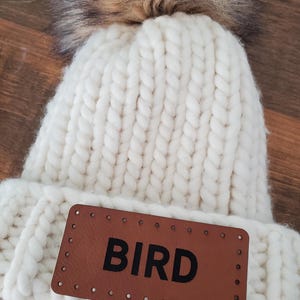 Custom Name Patches for Kids Hats-beanies-stockings - Sew on - Vegan Leather -perfect for Knit ...