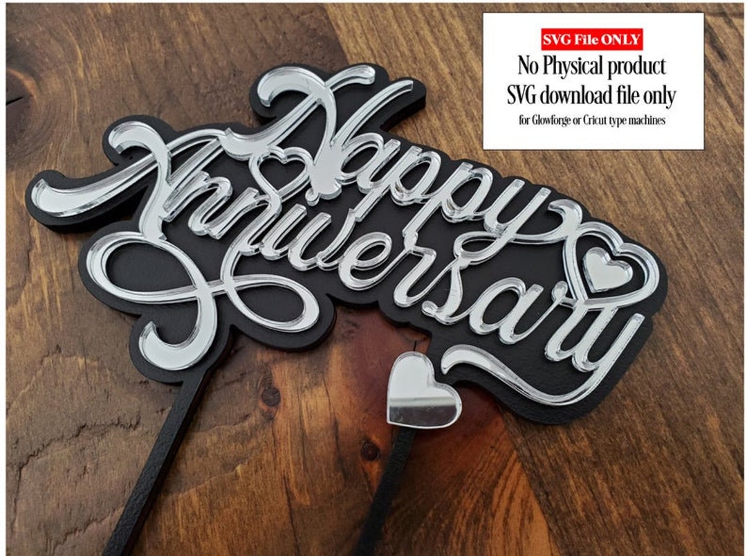 SVG File for Glowforge | Cricut - Single or Double Layer Versions ...