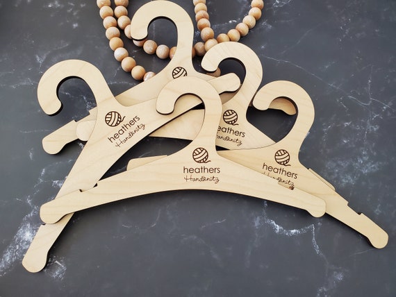 Custom LOGO or Name Wooden Hangers Perfect for Displaying - Etsy