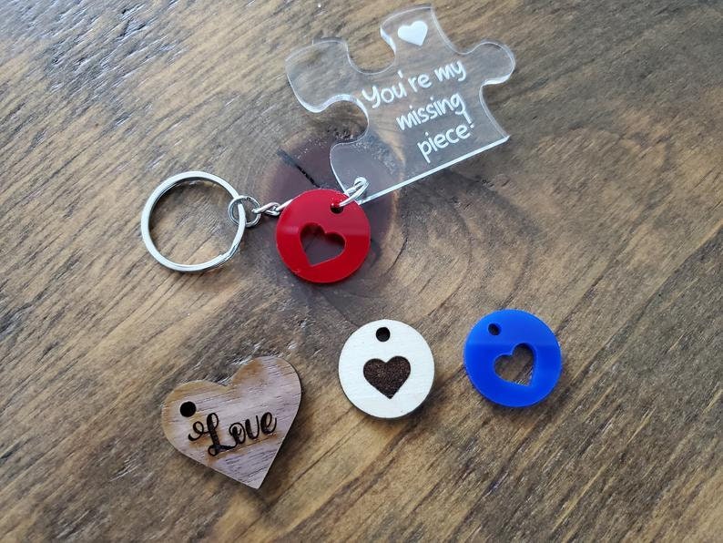 SVG File for Glowforge | Key Chain | Samples Included - Blanks / Extra ...