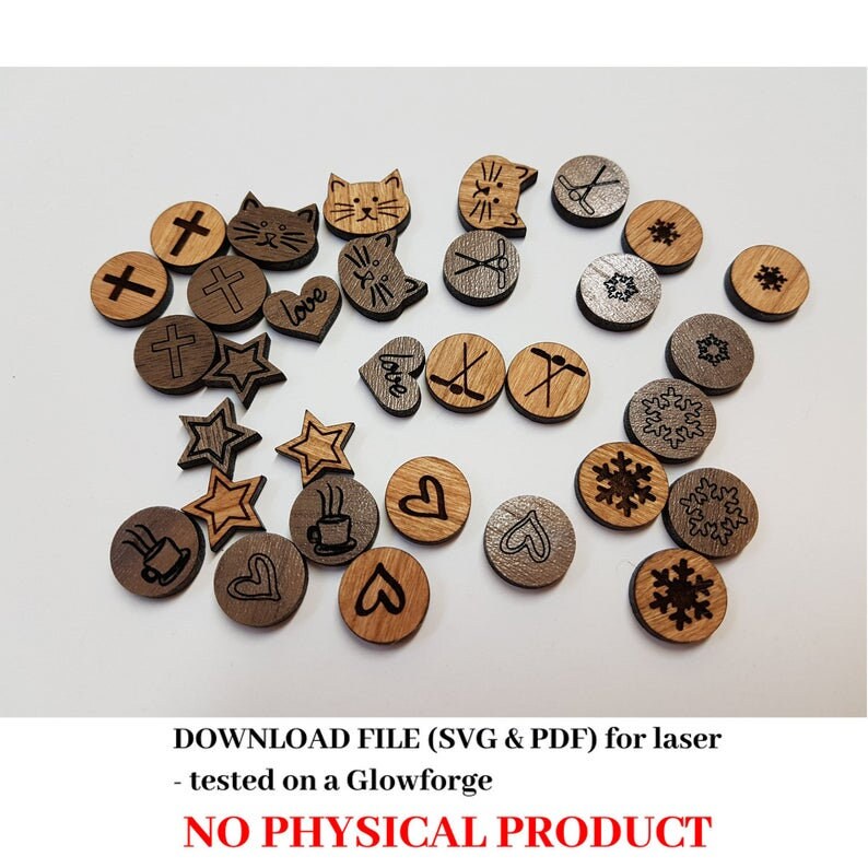 SVG PDF Files DIY Stud Earrings | 9 Designs and 3 Blanks - All Included ...