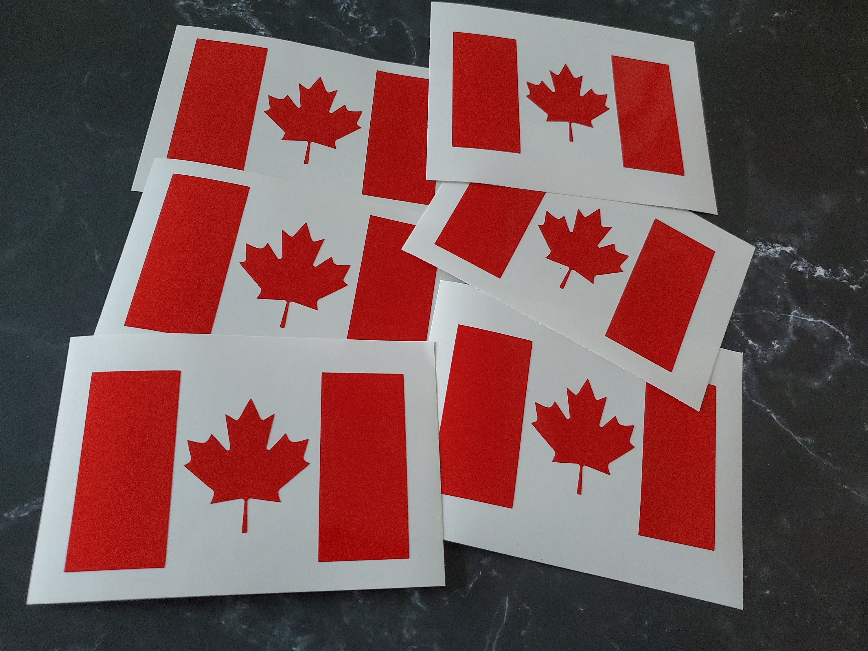 CANADA Flag Decal for Your Vehicle Red Black White - Etsy