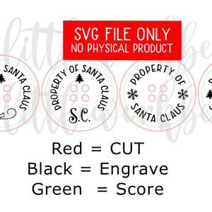 NEW SVG Digital File Santa Claus Lost Button Cute Easy Cut File ...