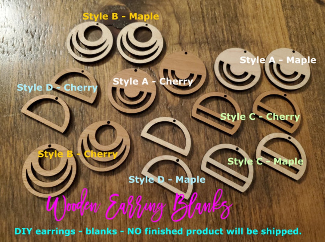Wooden Earring BLANKS - Perfect for a DIY Macrame Jewelry Project ...