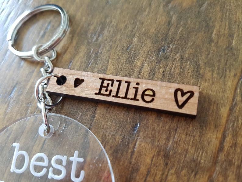 Dad Mom SVG File for Glowforge Key chain Personalize | Etsy