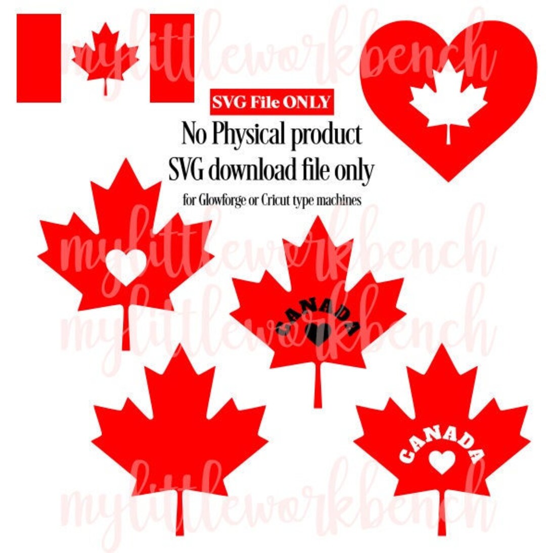 CANADA SVG Flag Bundle - Canadian Pride - Make Decals or Engrave/cut on ...