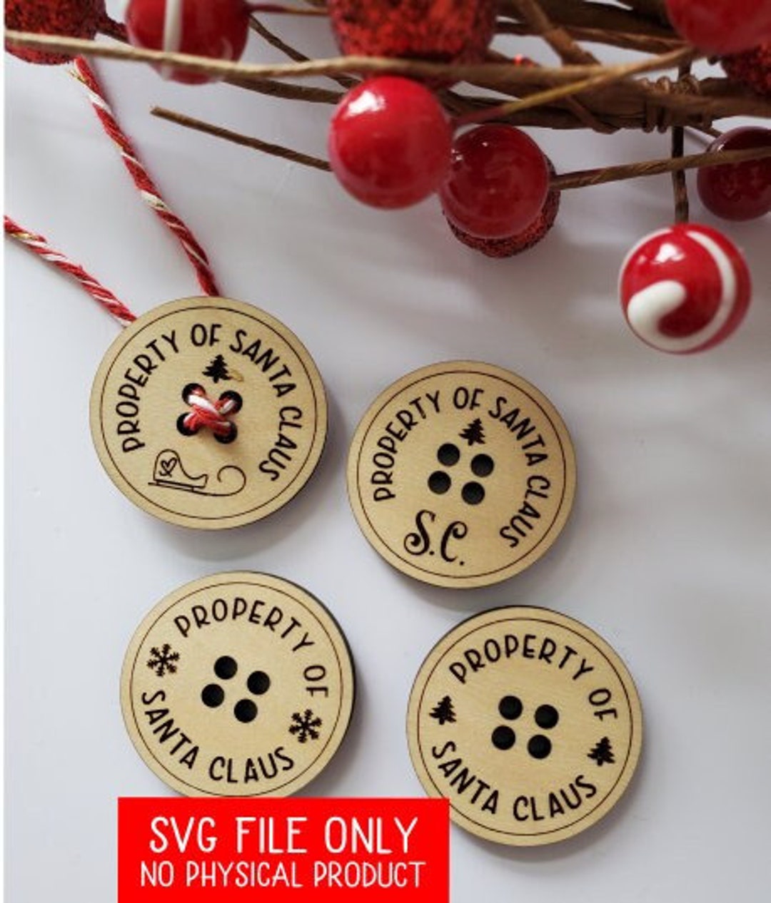 SVG Digital File - Santa Claus - Lost Button - Cute Easy Cut File ...