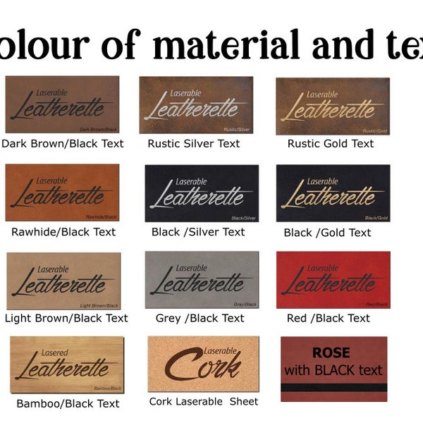 Laserable Leatherette Sheet - Etsy