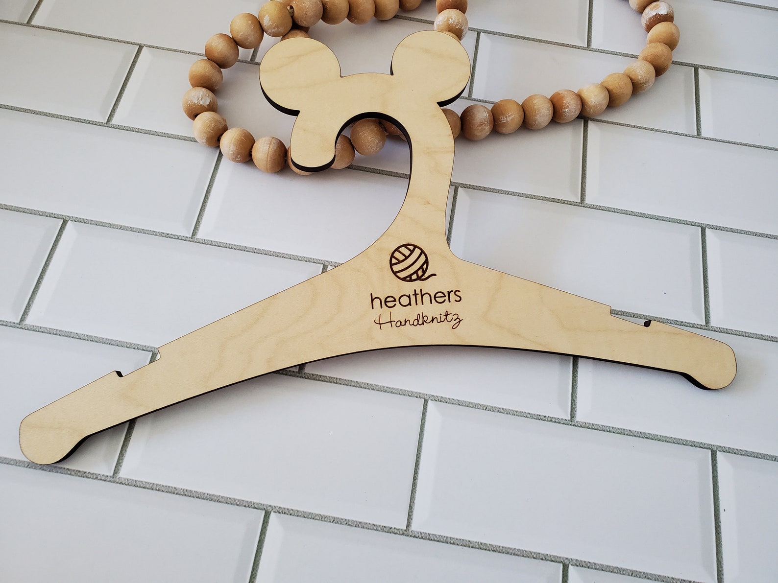 Custom LOGO or Name Wooden Hangers Perfect for Displaying Knitted or ...