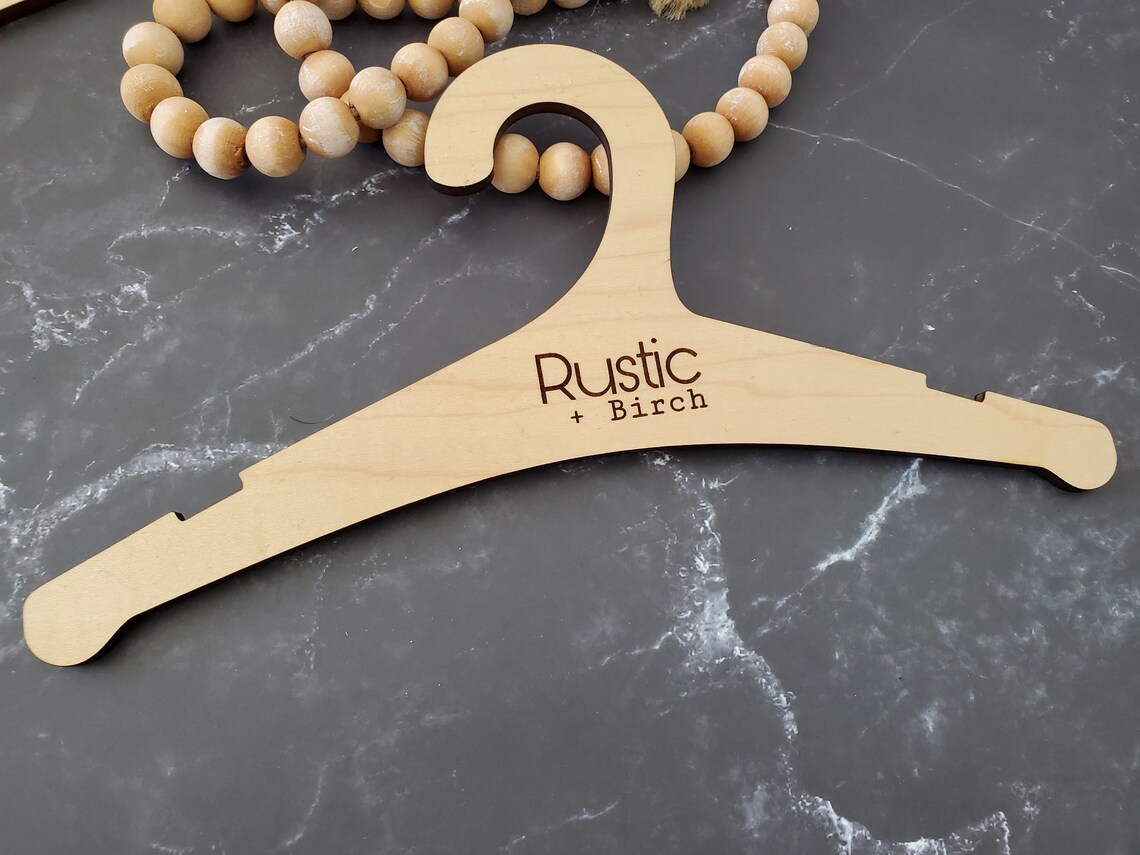 Custom LOGO or Name Wooden Hangers Perfect for Displaying Knitted or ...