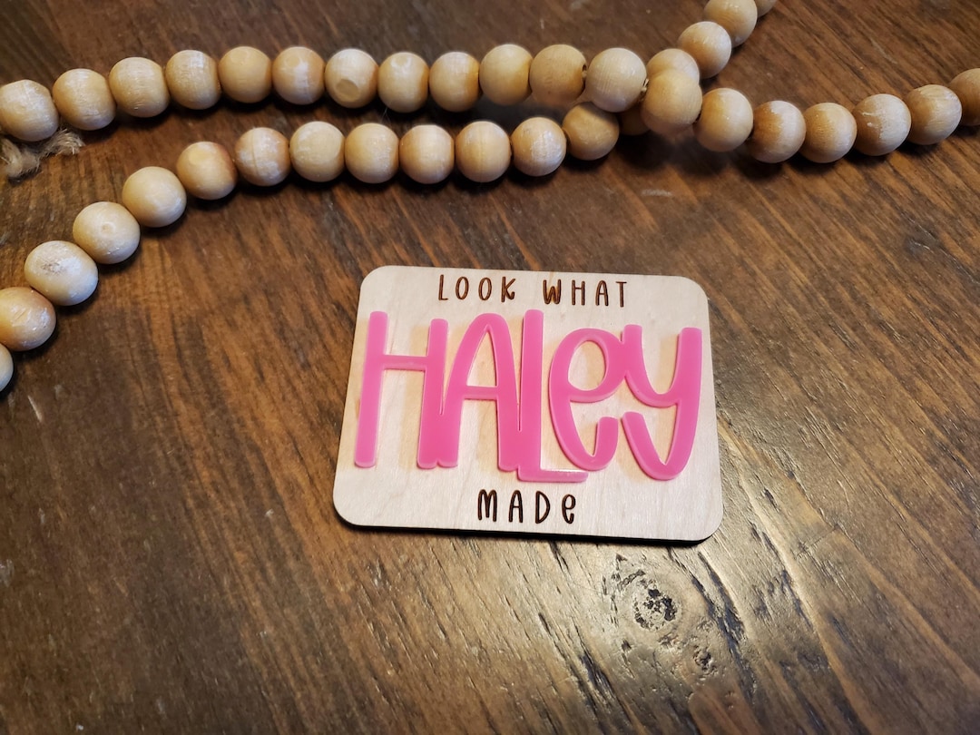 Extra Large Custom Wooden Magnets -with Acrylic Names - Look What ...