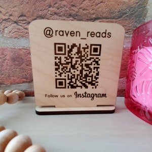 4" Wood Sign for Craft Shows/vendors Markets - 1 QR Code Engrave ...