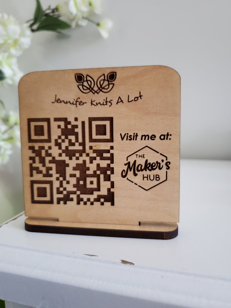 4 Wood Sign for Craft Shows/vendors Markets 1 QR Code - Etsy