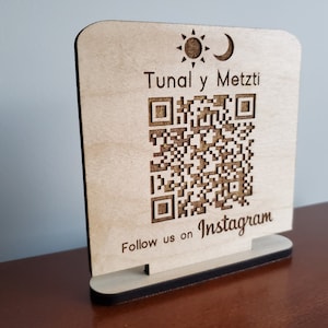 4" Wood Sign for Craft Shows/vendors Markets - 1 QR Code Engrave ...