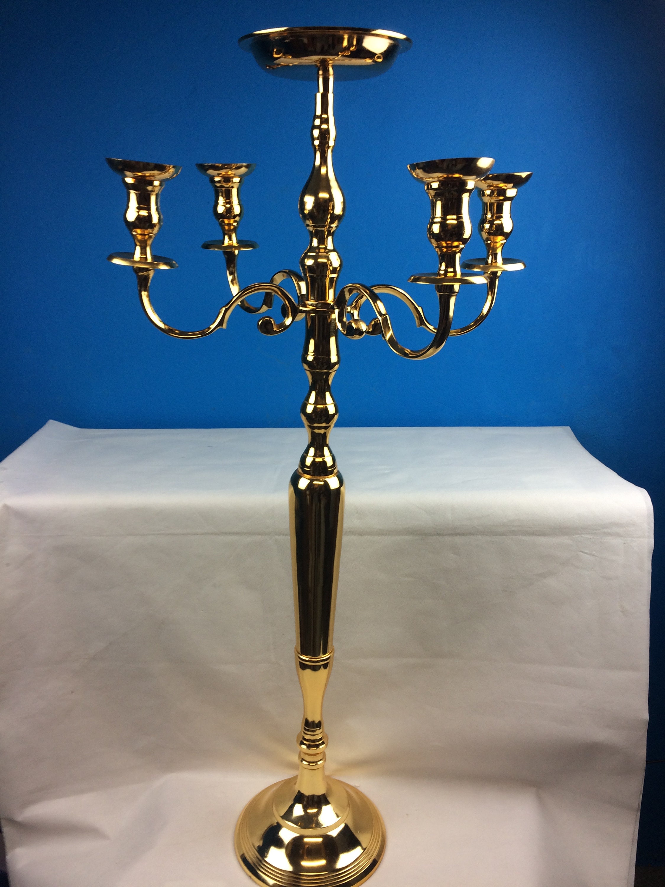 Vintage 5 Arm Candleholder Classic Candelabra Home/hall Wedding Décor ...