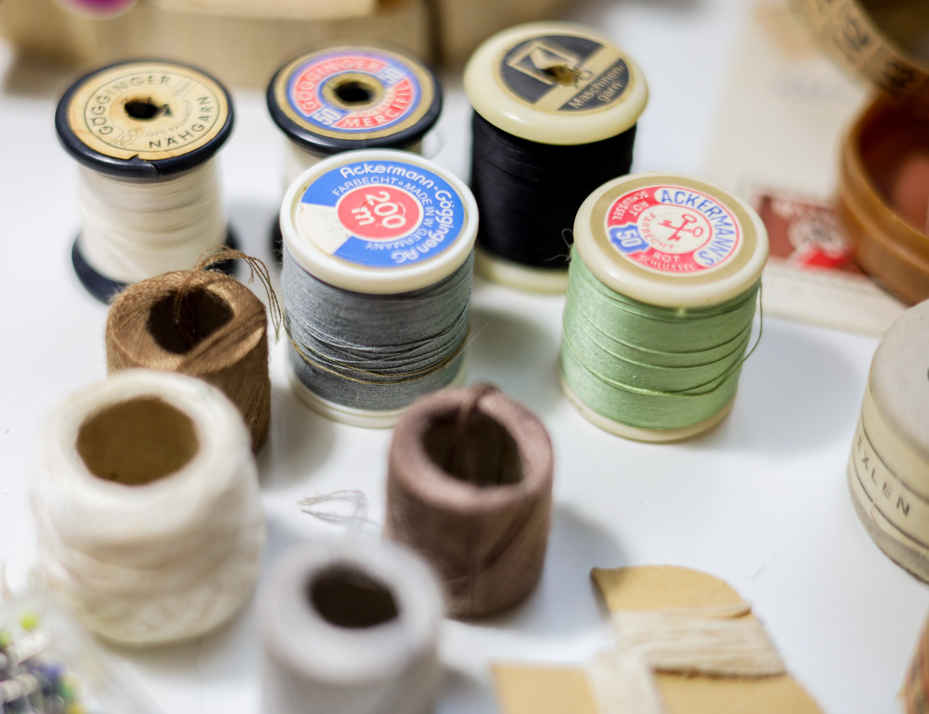 Vintage Thread Set Measuring Tape a Tin Box Huge Lot of Sewing - Etsy