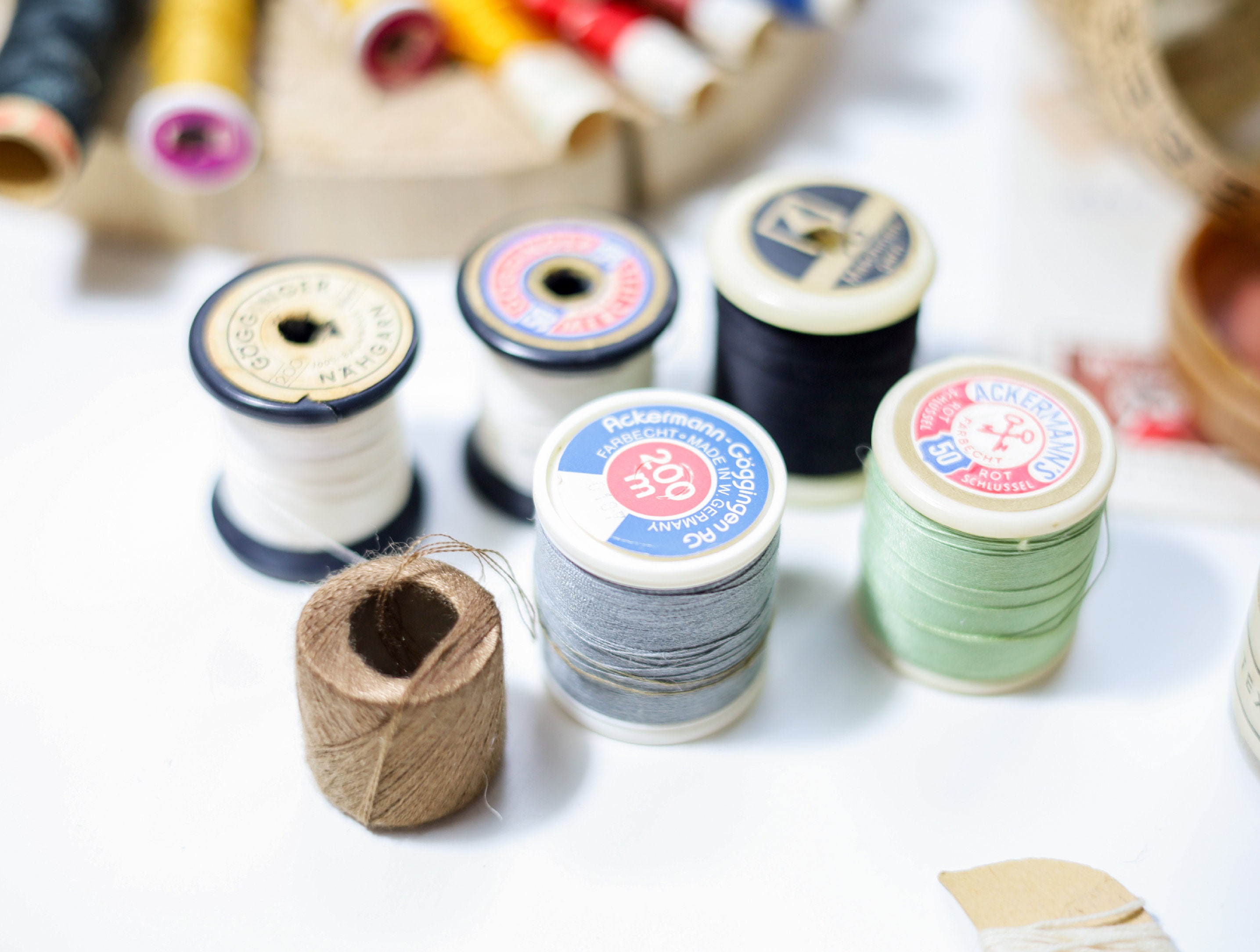 Vintage Thread Set Measuring Tape a Tin Box Huge Lot of Sewing - Etsy