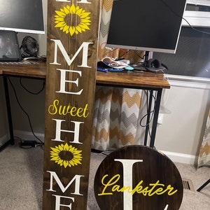 Sunflower Home Sweet Home Sign - Etsy