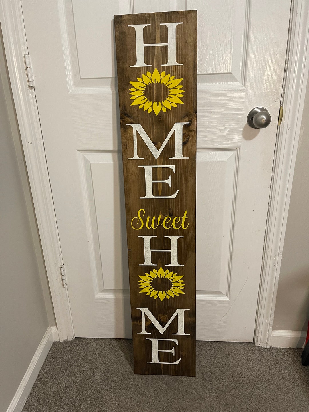 Sunflower Home Sweet Home Sign - Etsy