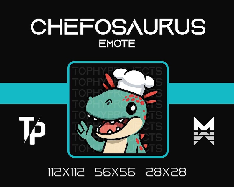 Once Human Twitch Emote - Chefosaurus Rex - Discord Emote - Etsy