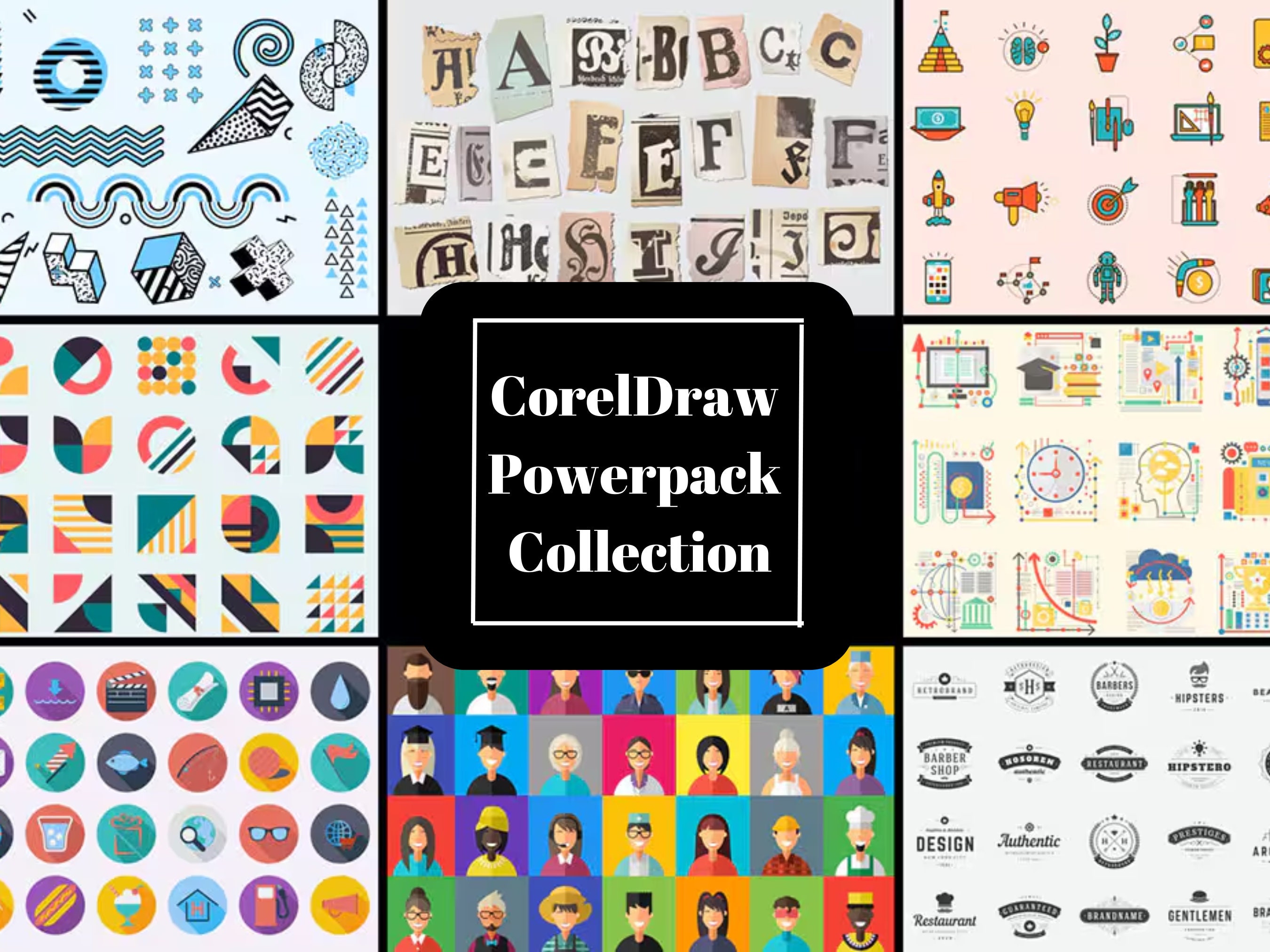 Coreldraw Assets Bundle, Vector Art Templates, Graphic Design Pack ...