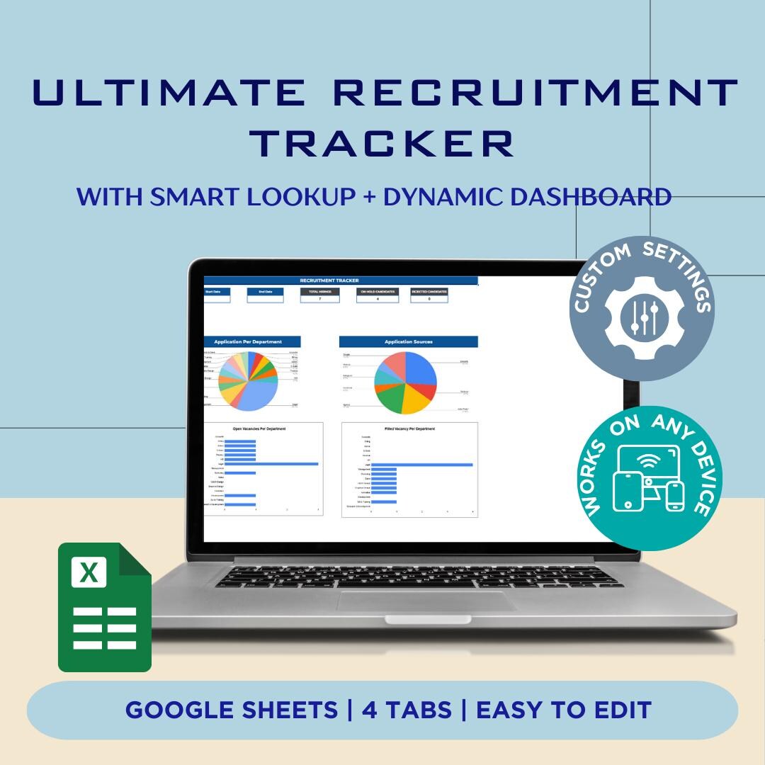 Ultimate Recruitment Tracker | Applicant Tracking Spreadsheet | HR ...