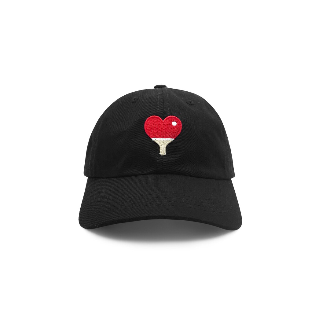 HYPEPONG Ping Pong Dad Hat. , Custom Hat, Embroidered Ping Pong Heart ...