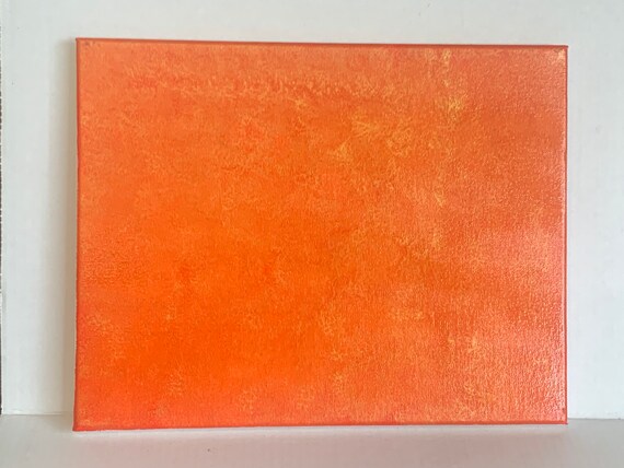 Vermilion Gold Acrylic Canvas Painting 11x14 - Etsy