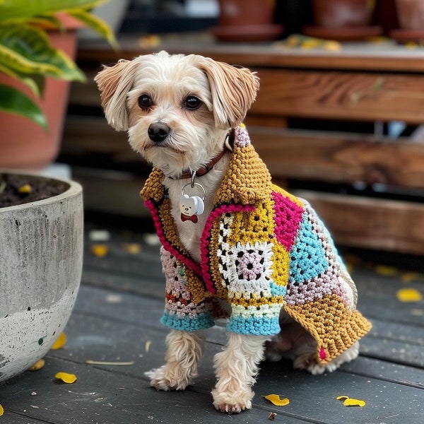 Granny Square Dog Sweater Pattern - Etsy