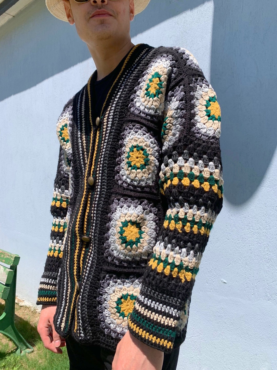 Handknit Men's Cardigan, Perfect Gift for Boyfriend, Husband, Brother ...