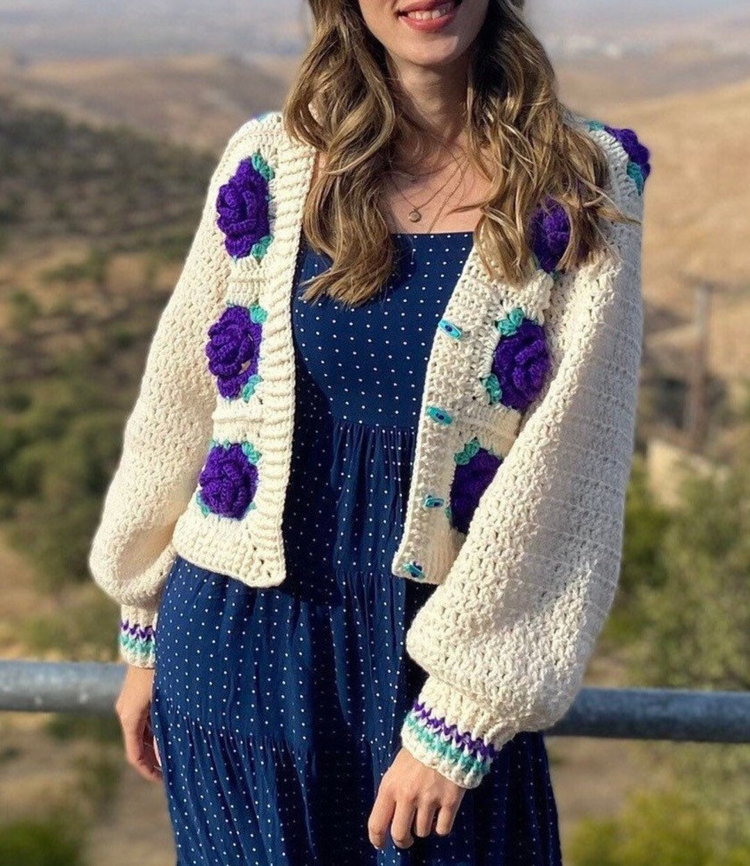 Crochet Rose Cardigan Rose Jacket Valentine Gift Cardigan - Etsy