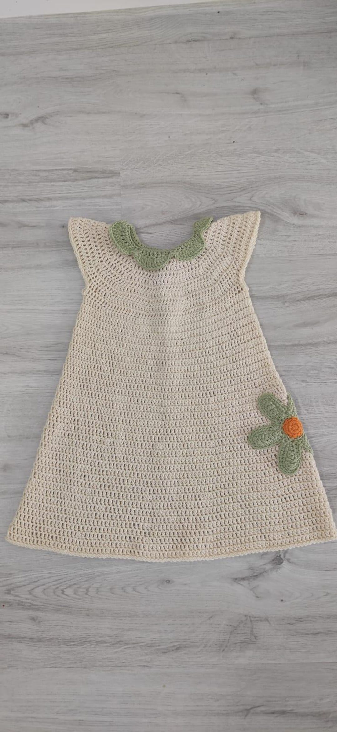 Anti Pilling Baby Yarn,white Crochet Kids Dress – Handmade Toddler ...