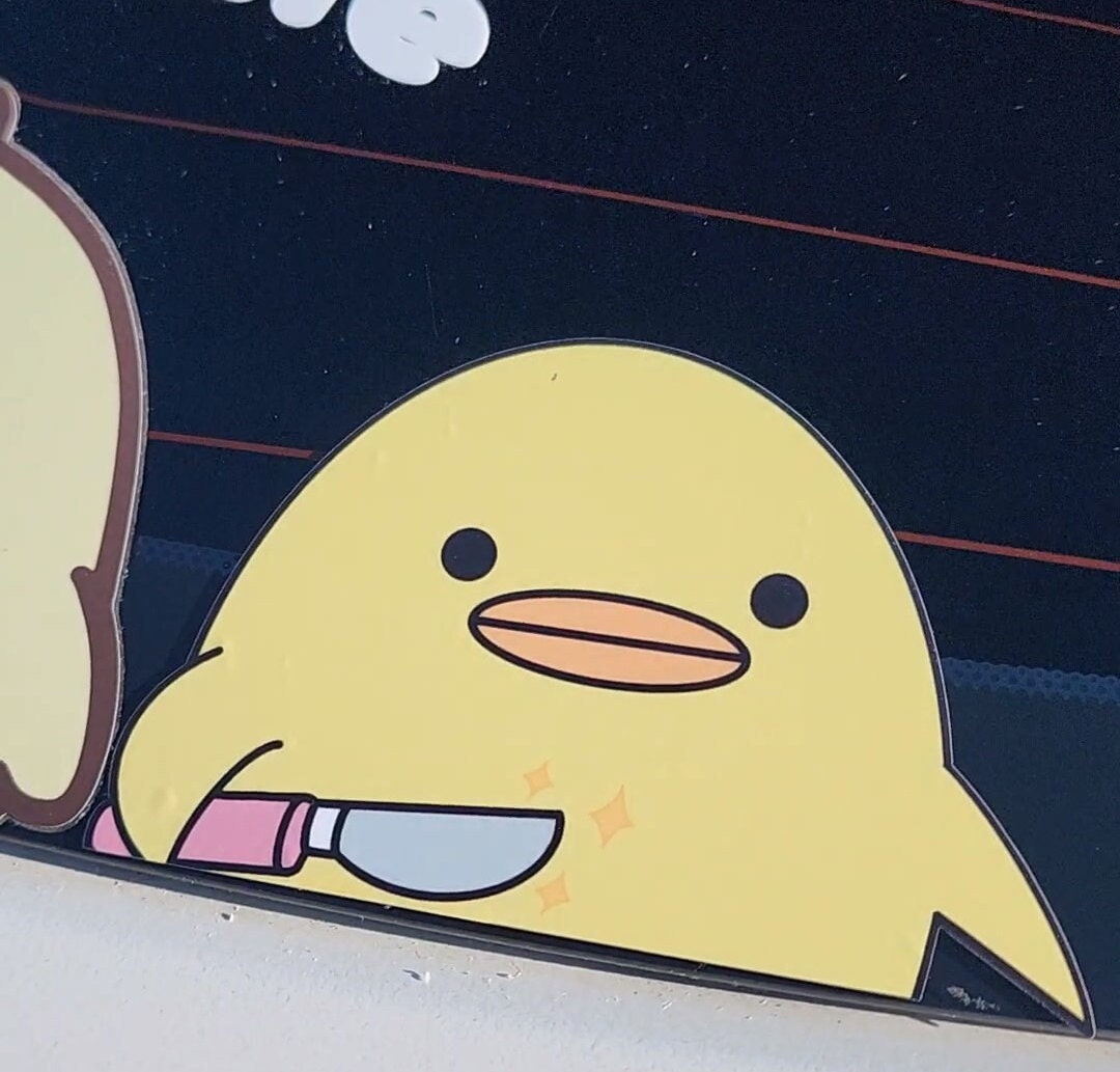 Duck Knife Peeker Car Decal - Etsy