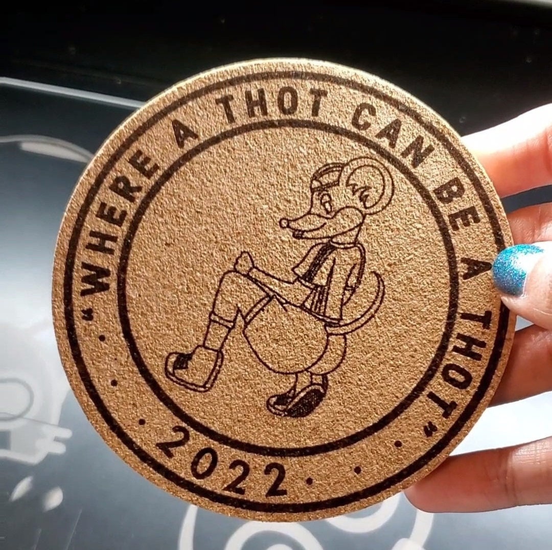 Thot-e-cheese Token Cork Coaster - Etsy
