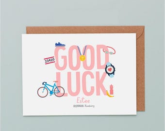 Personalised Triathlon Birthday Card - Etsy UK