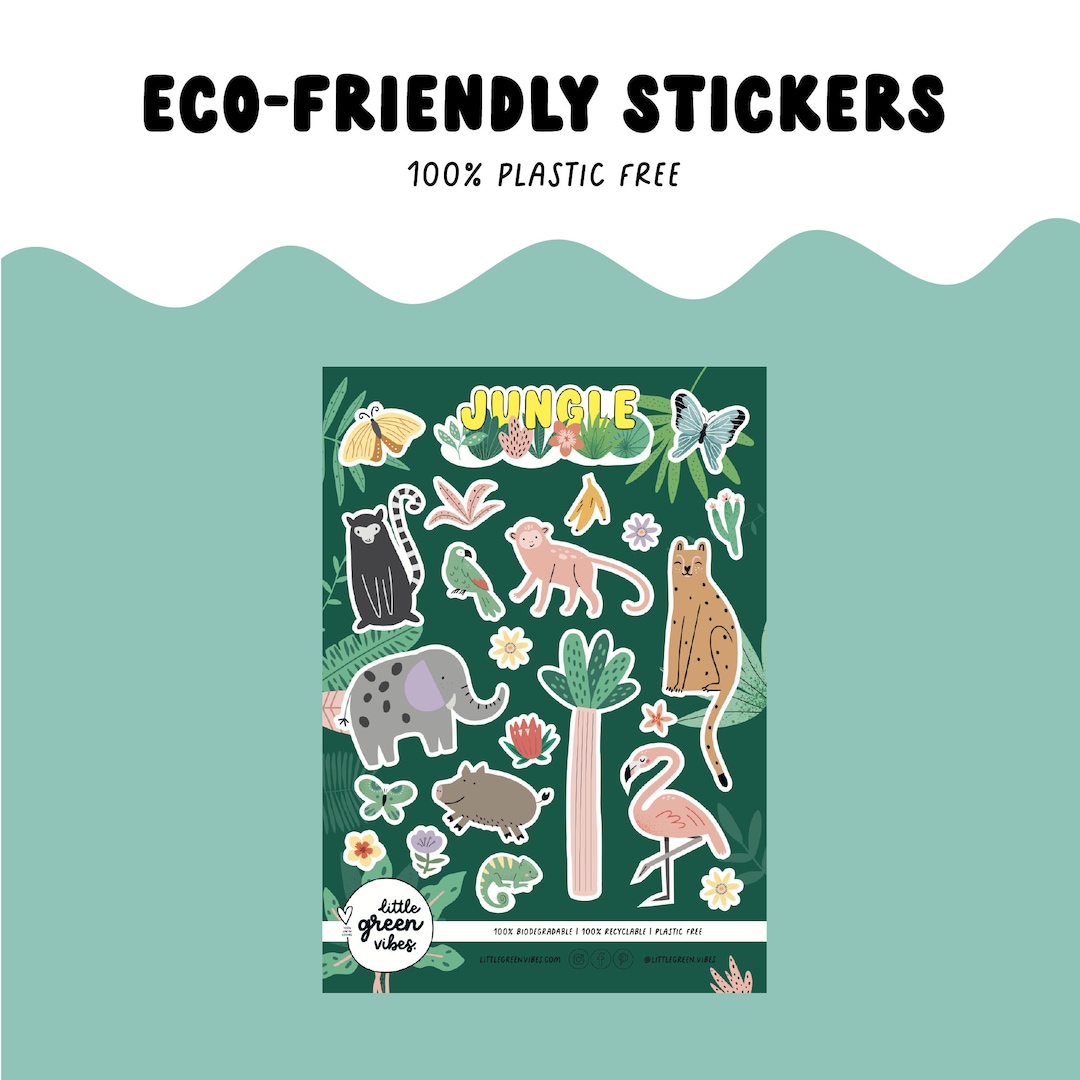 Jungle Kids Sticker Sheets Sticker Pack Sticker Set Party Favours Party ...
