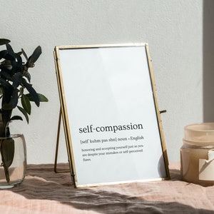 Print Self Compassion Definition Print Self Compassion Wall - Etsy