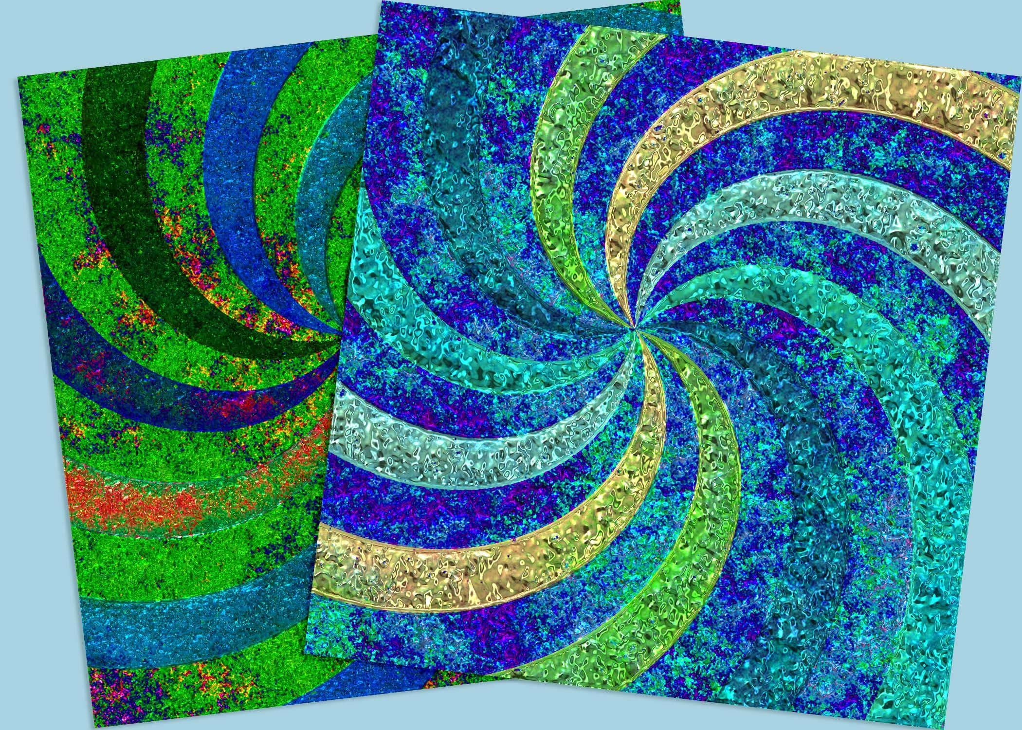 10 Digital Color Foil Twirl 12x12 JPEG Papers SET 1 With a - Etsy