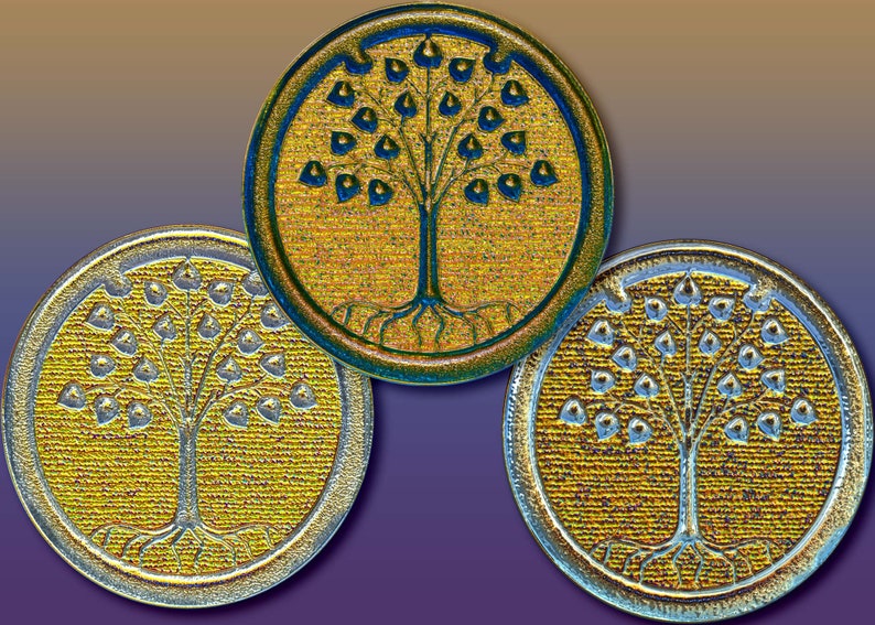 Tree of Life Medallions: 3D Metal Look PNG Files (digital Download) - Etsy