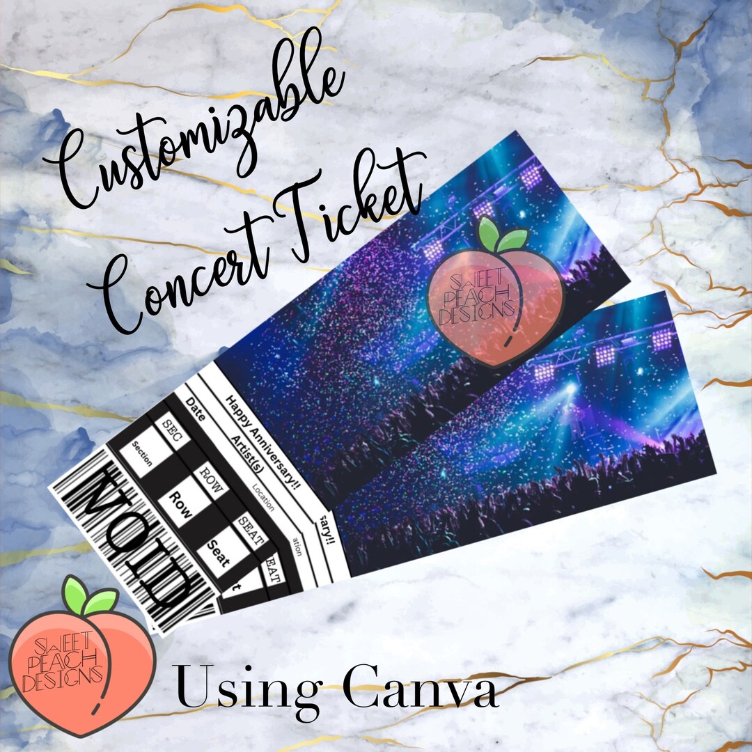 Editable Concert Ticket Template, Surprise Concert Ticket, Event Ticket ...