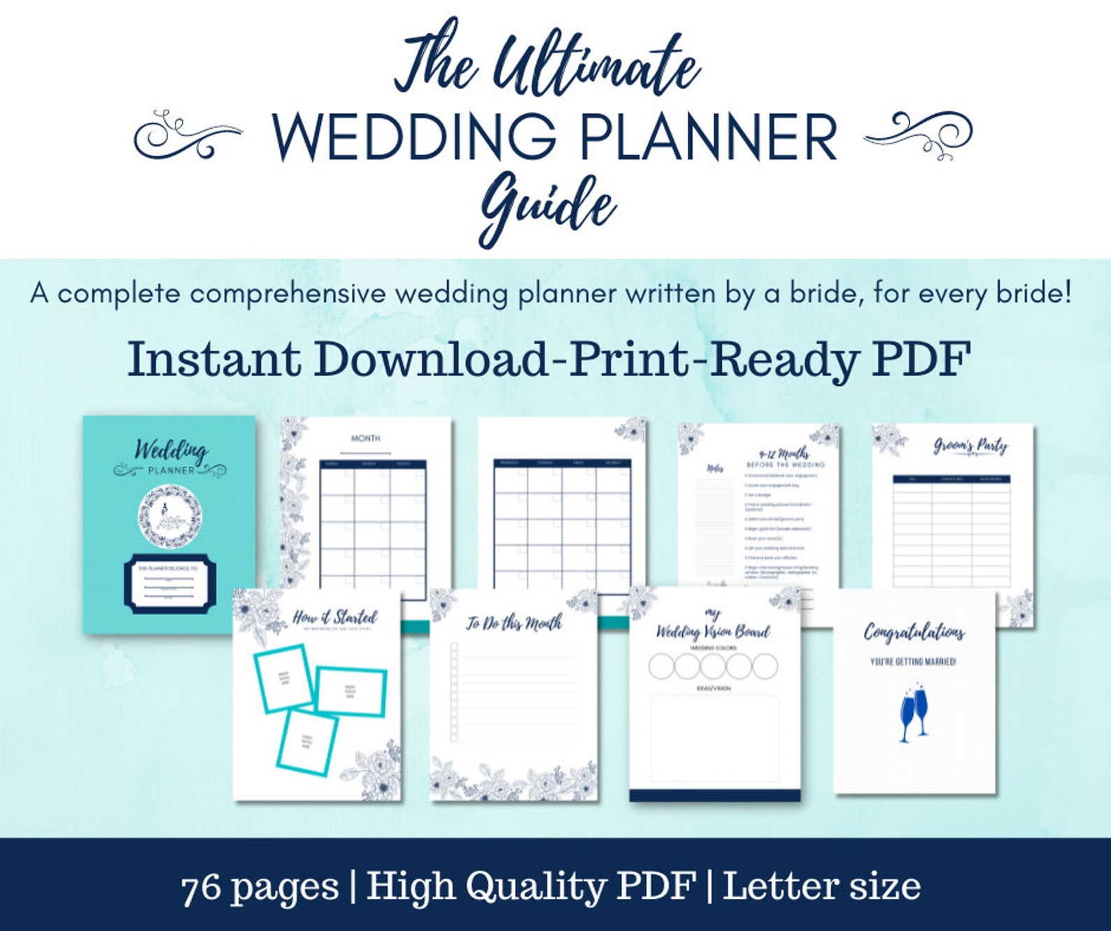 Printable Ultimate Wedding Planner and Guide: Tips Templates - Etsy