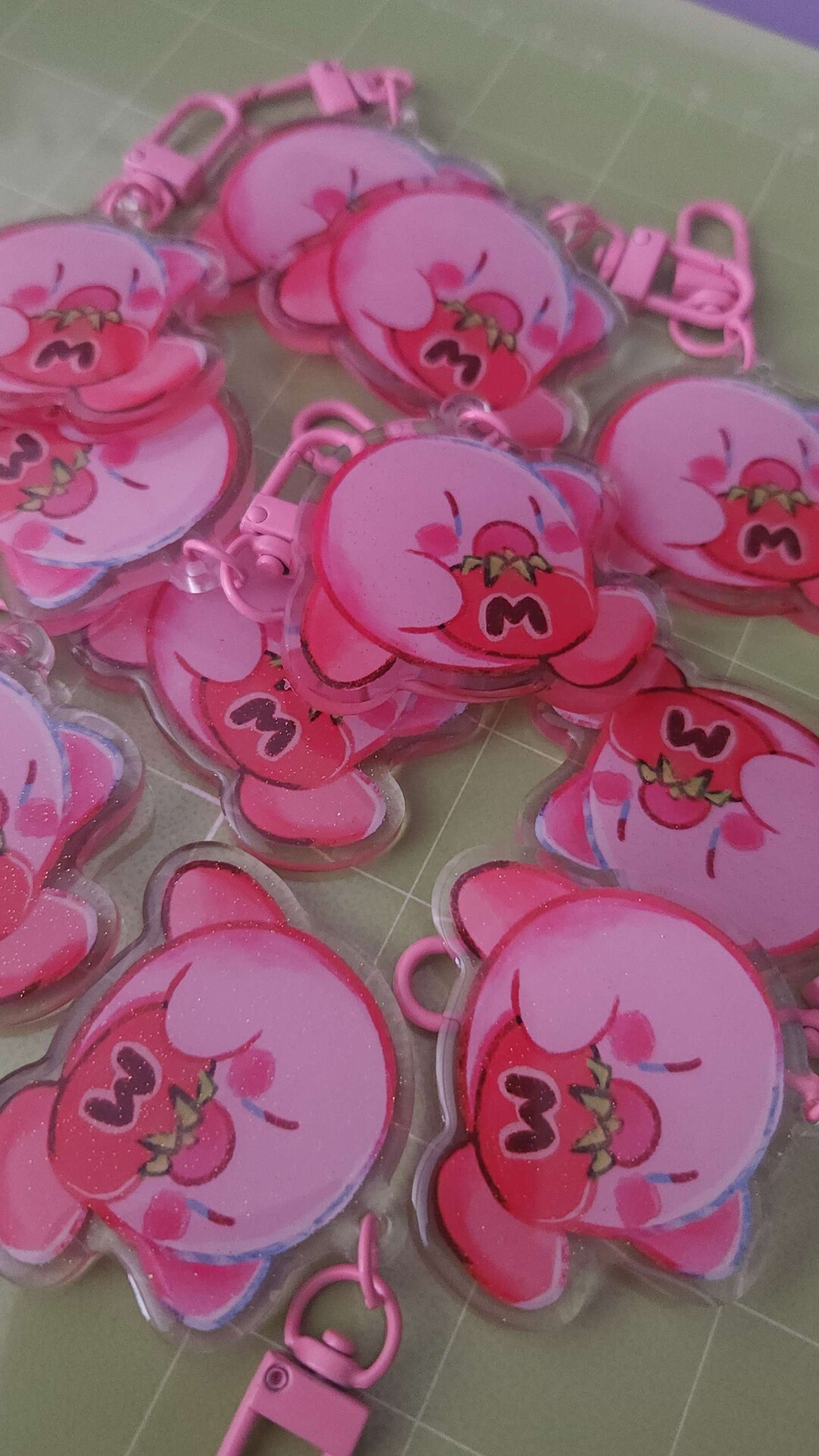 Kirby Run Acrylic Keychain - Etsy