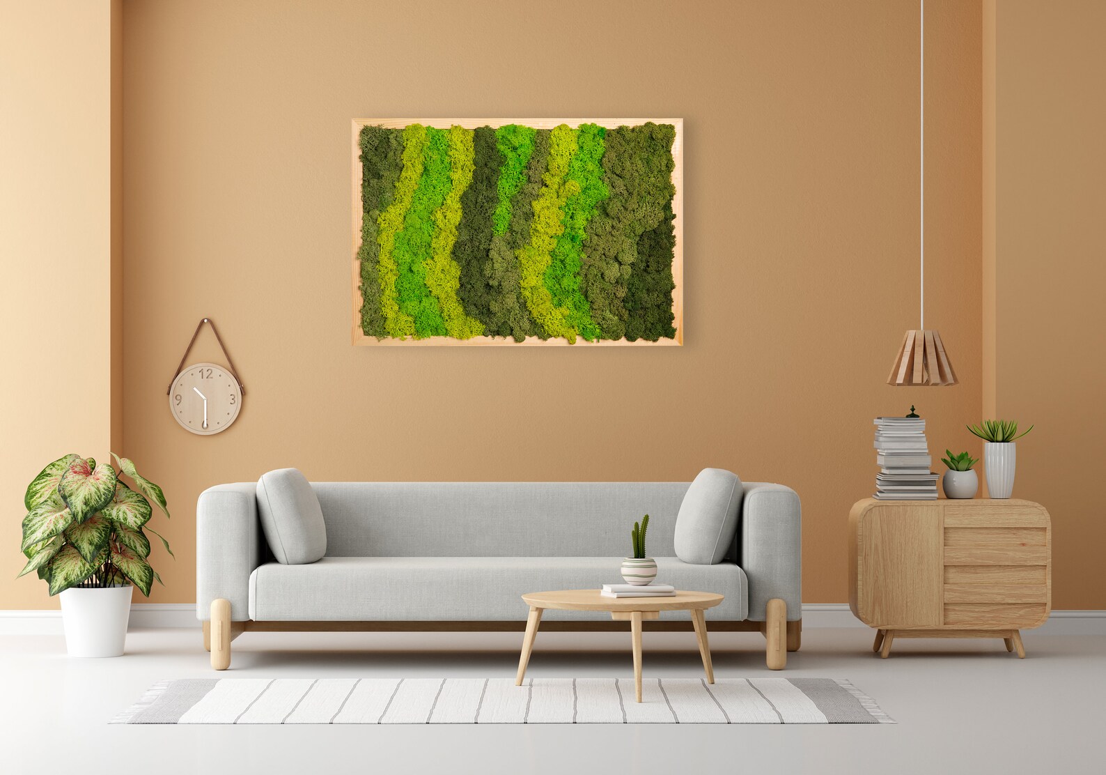 Moss Pattern Wall Art Real Moss, Zero Maintenance Eco-friendly Natural ...