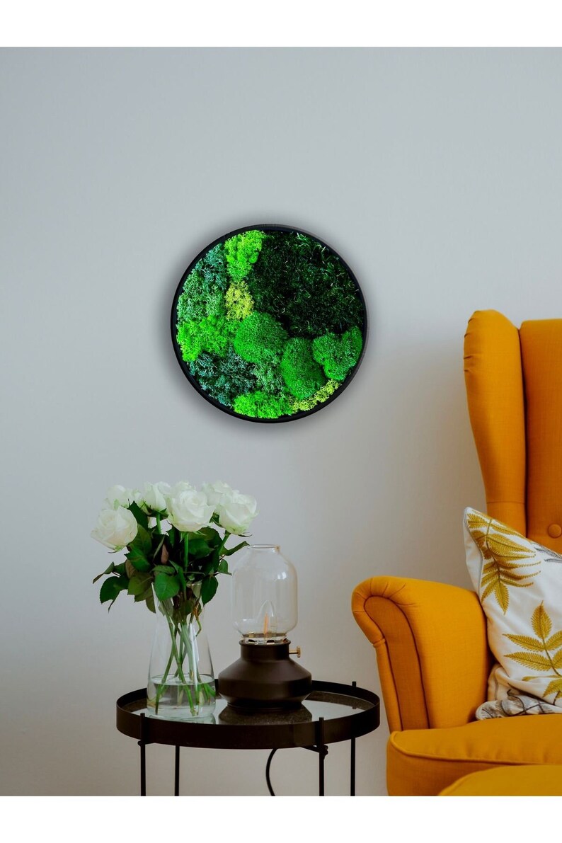 Moss Pattern Wall Art Real Moss, Zero Maintenance Eco-friendly Natural ...