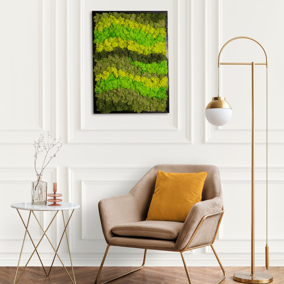 Moss Pattern Wall Art Real Moss, Zero Maintenance Eco-friendly Natural ...