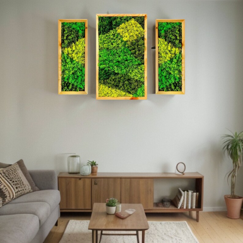 Moss Pattern Wall Art Real Moss, Zero Maintenance Eco-friendly Natural ...