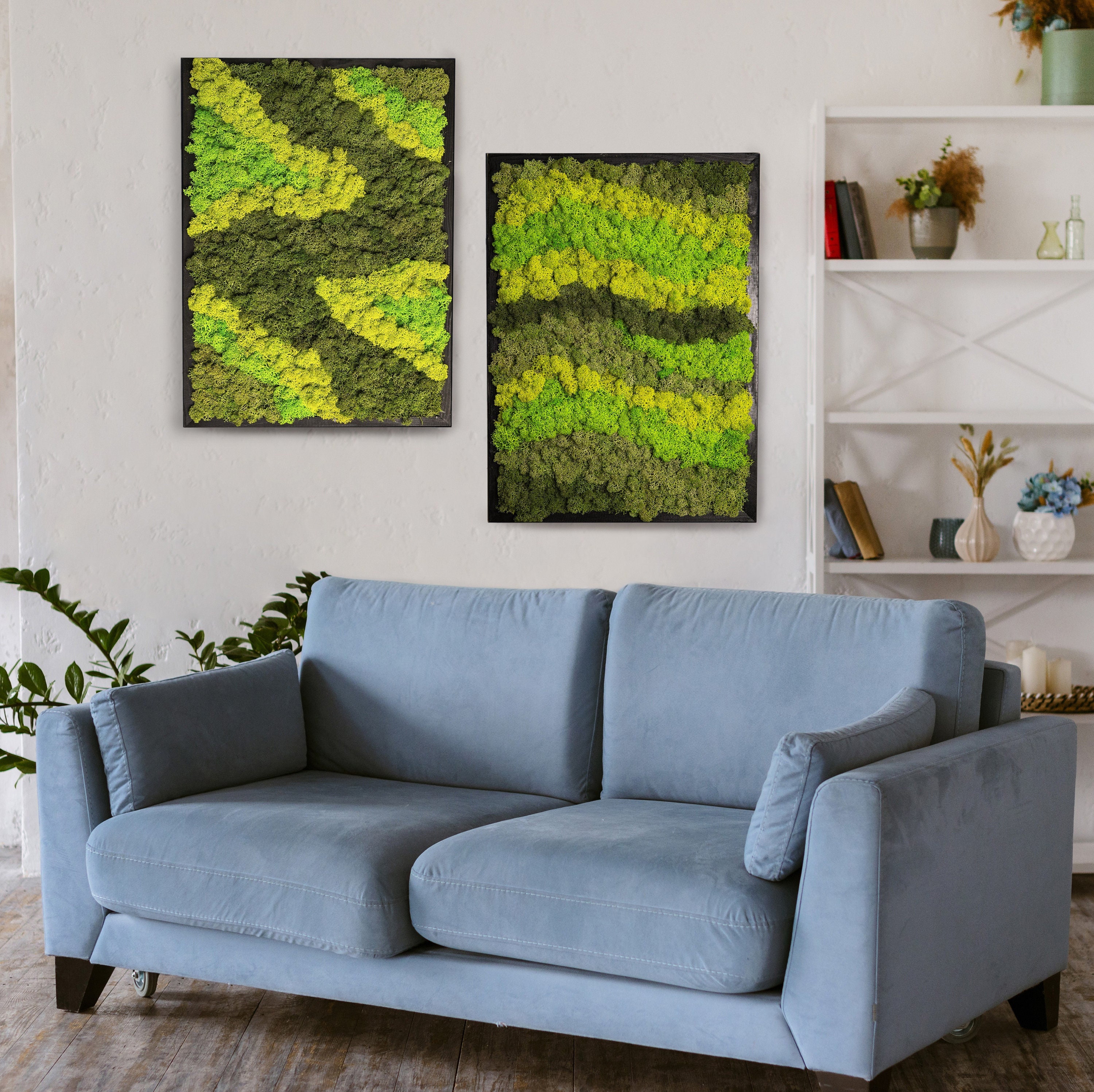 Moss Pattern Wall Art Real Moss, Zero Maintenance Eco-friendly Natural ...