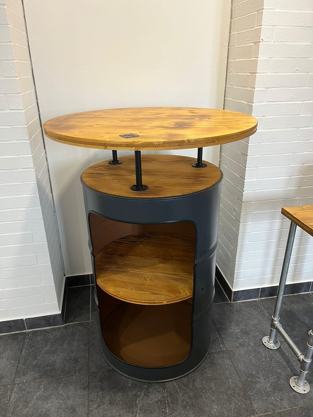 LARS Designer Barrel Bar Table - 208L Oil Barrel Bar Table 110 Cm ...