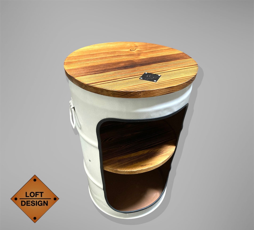 Barrel Barrel Baril Cabinet Loft Decoration étagère Gift Coffee Table ...